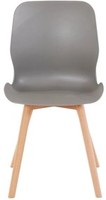 Danish style Jídelní židle Lance (SET 2 ks), plast, šedá