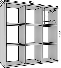 ADRK Furniture Regál Cleo VI BS-CLE-VI-S
