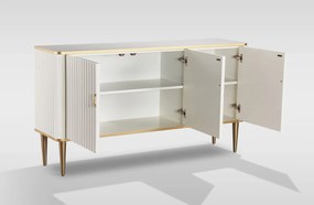 Komoda Stilig ST313 160 cm bílá/zlatá