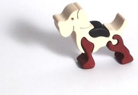 Fauna Dřevěné vkládací puzzle z masivu malý pejsek