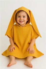 Dětské mušelínové pončo New Baby Feeling světle šedé 50 cm velikost S