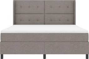 Postel s boxspringem s polštářem Taupe 200 x 180 cm textil 3341662