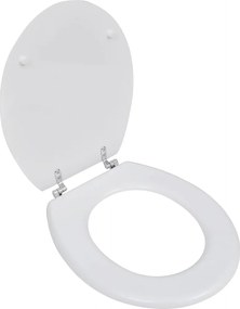 vidaXL WC sedátko MDF s víkem jednoduchý design bílé [140801]