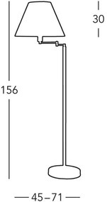 Kolarz 264.41.4 - Stojací lampa HILTON 1xE27/60W/230V
