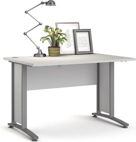 FALCO Psací stůl Office 80400/70 bílá/silver grey