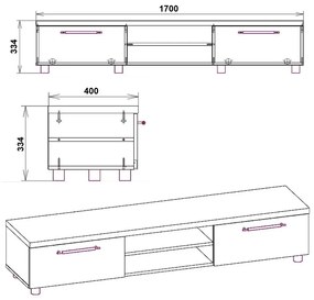 Vomaks TV stolek MG-2-1 olše