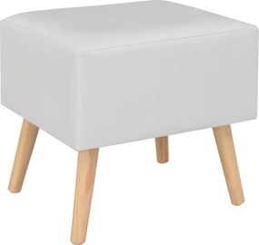 Noční stolky 2 ks bílé 40 x 35 x 40 cm umělá kůže 276380
