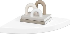323909  Floating Corner Shelves 4 pcs High Gloss White 35x35x3,8 cm MDF 323909