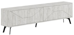 KALUNE DESIGN dřevěný TV stolek DUNE bílý 50x180 cm 855DTE3097