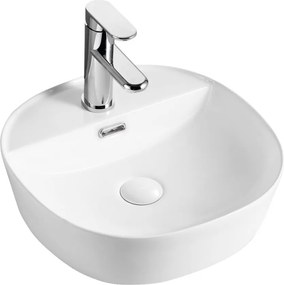 Mereo, Mereo Umyvadlo na desku s přepadem, Lota, 400x400x150 mm, čtvercové, keramické, MER-UC404015S