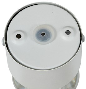 Designová nástěnná lampa bílá vč. LED IP44 - Lens