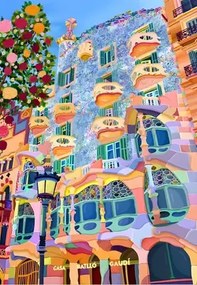 PIECES  PEACE Puzzle Nádherná Barcelona / 1000 dílků / 47,8 x 69 cm