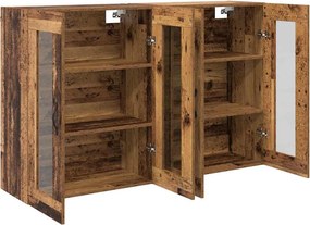 Nástěnné skříně 2 ks Staré dřevo 69,5 x 34 x 90 cm 3402686