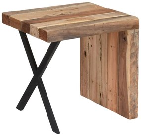 436203 Ambiance Odkládací stolek ve tvaru L teakové dřevo 45 x 40 x 45 cm
