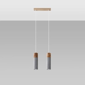 Sollux Lighting Závěsné svítidlo ZANE 2 šedé