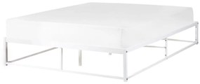 Kovová postel 140 x 200 cm bílá VIRY Beliani