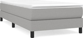 Box spring postel s matrací světle šedá 90x200 cm textil 3144045