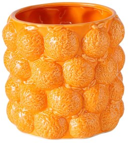 KERAMICKÝ KVĚTINÁČ ORANGE 15X17 CM ORANŽOVÁ
