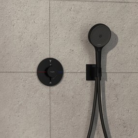 Hansgrohe ShowerSelect Comfort S, termostat pod omítku pro 2 spotřebiče, černá matná, HAN-15554670