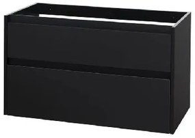 Mereo Opto - Umyvadlová skříňka 1005x580x458 mm, 2 zásuvky, černá CN942S