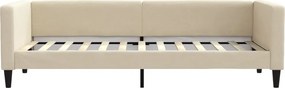 Válenda s přistýlkou a zásuvkami krémová 80 x 200 cm textil 3196613