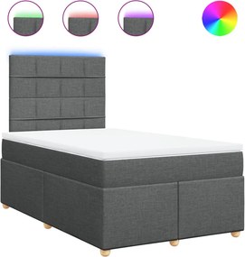 Box spring postel s matrací tmavě šedá 120x190 cm textil 3293520