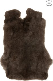Tmavě hnědá králičí kůže Rabbi - 34*45cm
