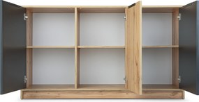 STO Komoda BALI LUX D3, 138 cm Dub Votan/Černá