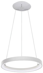 LED2 3271851 Bella Slim 48 P-Z, bílé kruhové závěsné svítidlo, 38W LED 3000K/4000K, prům. 48cm