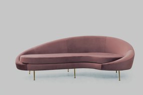 Designová 3-místná sedačka Zeena 255 cm tmavěrůžová - pravá