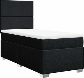 Box spring postel s matrací černá 80 x 200 cm textil 3292610