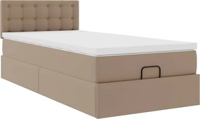Osmanský rám postele s matrací cappuccino 90x200cm umělá kůže 3312136