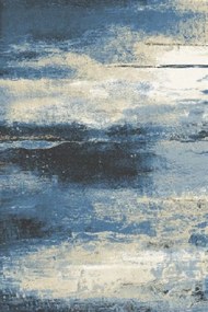 Kusový koberec vlněný Agnella Calisia Ders Abstraktní modrý Rozměr: 120x180 cm