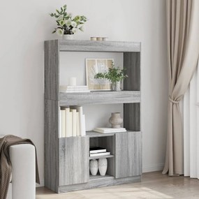 Skříň highboard šedá sonoma 92 x 33 x 140 cm kompozitní dřevo