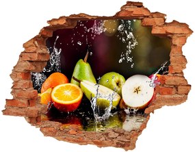 Wallmuralia Nálepka díra na zeď Ovoce a voda 90x70 cm