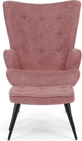 Relaxační křeslo AK-303 PINK2, sametová látka, růžová (68 x 72) cm