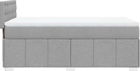 Box spring postel s matrací světle šedá 90x200 cm textil 3286965