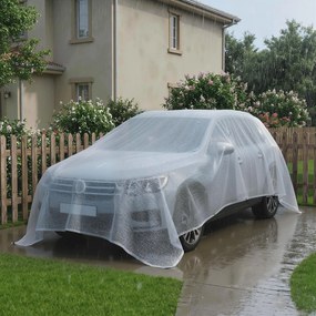 Nepromokavá plachta 4 x 6 m 140g/m² látková plachta Robustní ochranná plachta odolná proti roztržení a stabilní vůči UV záření se zesílenými oky Bílá…
