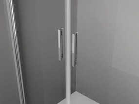 Mexen Exo, dvoukřídlé sprchové dveře 80x200 cm, 6mm čiré sklo, chromový profil, 814-080-000-01-00