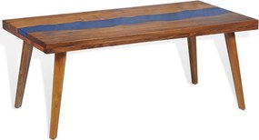 Konferenční stolek, teak a pryskyřice, 100x50x40 cm 245067