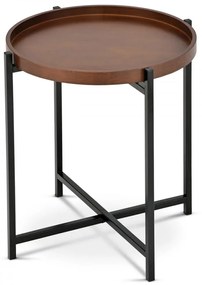 Odkládací stolek pr.50x50 cm, Autronic 80135-12 — Ořech