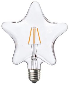 ACA DECOR LED žárovka Filament Star E27 6W, čirá