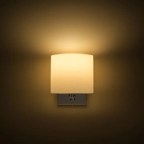 RENDL R11979 PENTHOUSE nástěnná lampa, dekorativní bílé PVC chrom