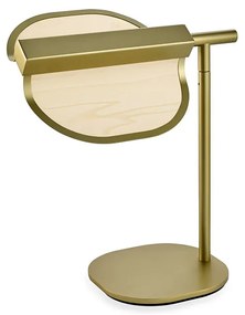 Polohovatelná lampička ve tvaru listu Omma Table 1  Polohovatelná lampička ve tvaru listu Omma Table 1 Barva svítidla: Zlatá, Dekor: Přírodní bílá