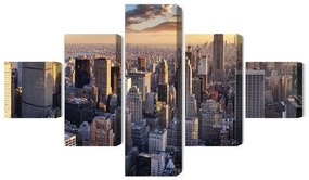 Vícedílný obraz 3D Panorama New York City Nedostatek Nedostatek Přírodní plátno 150x90