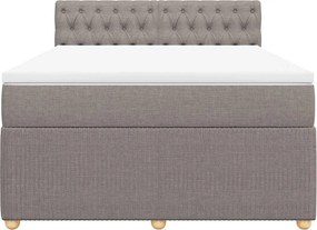Box spring postel s matrací taupe 140x200 cm textil 3287490