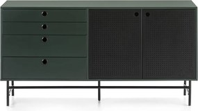 Černo-zelená komoda Teulat Punto, šířka 150 cm