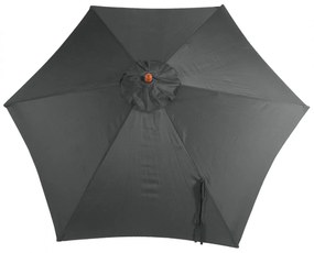 Slunečník Florida Ø 3m - polyester/dřevo - antracit