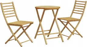 3dílný bistro set bambus