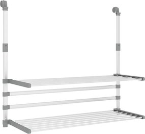 Sušák na prádlo na balkon 89 x 25 x (60–95) cm hliník 154605